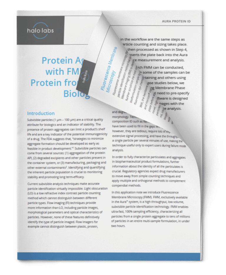 App Note 7 Protein Aggregate Identification With Fmm Rapidly Distinguish Protein From Non
